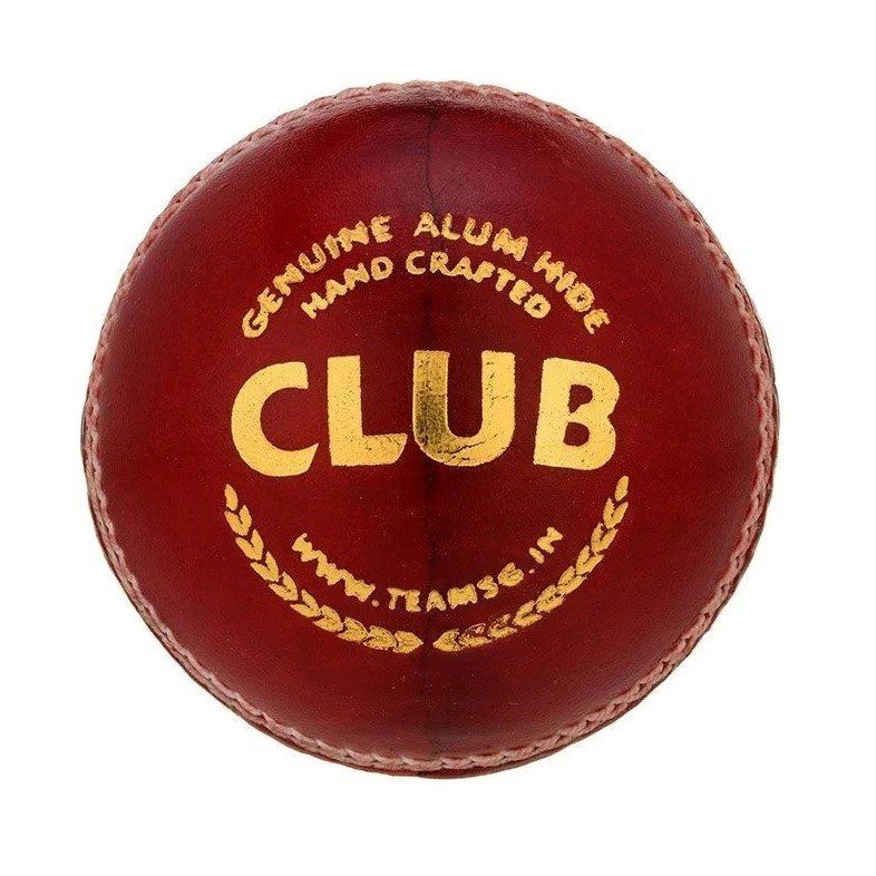 SG Club™ Red Cricket Leather Ball – TeamSG
